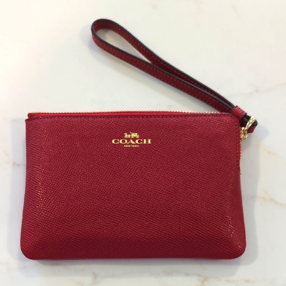 Coach | Bags | Coach Red Wristlet Clutch | Poshmark